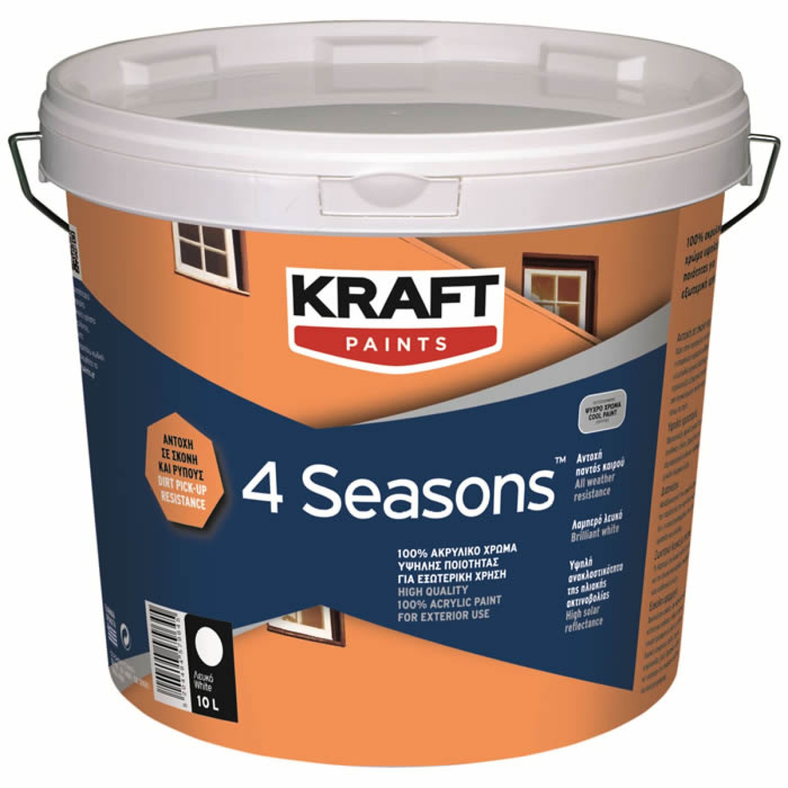 4 Seasons Kraft 3LT 100 ακρυλικό χρώμα αυτοκαθαριζόμενοΧρώματα