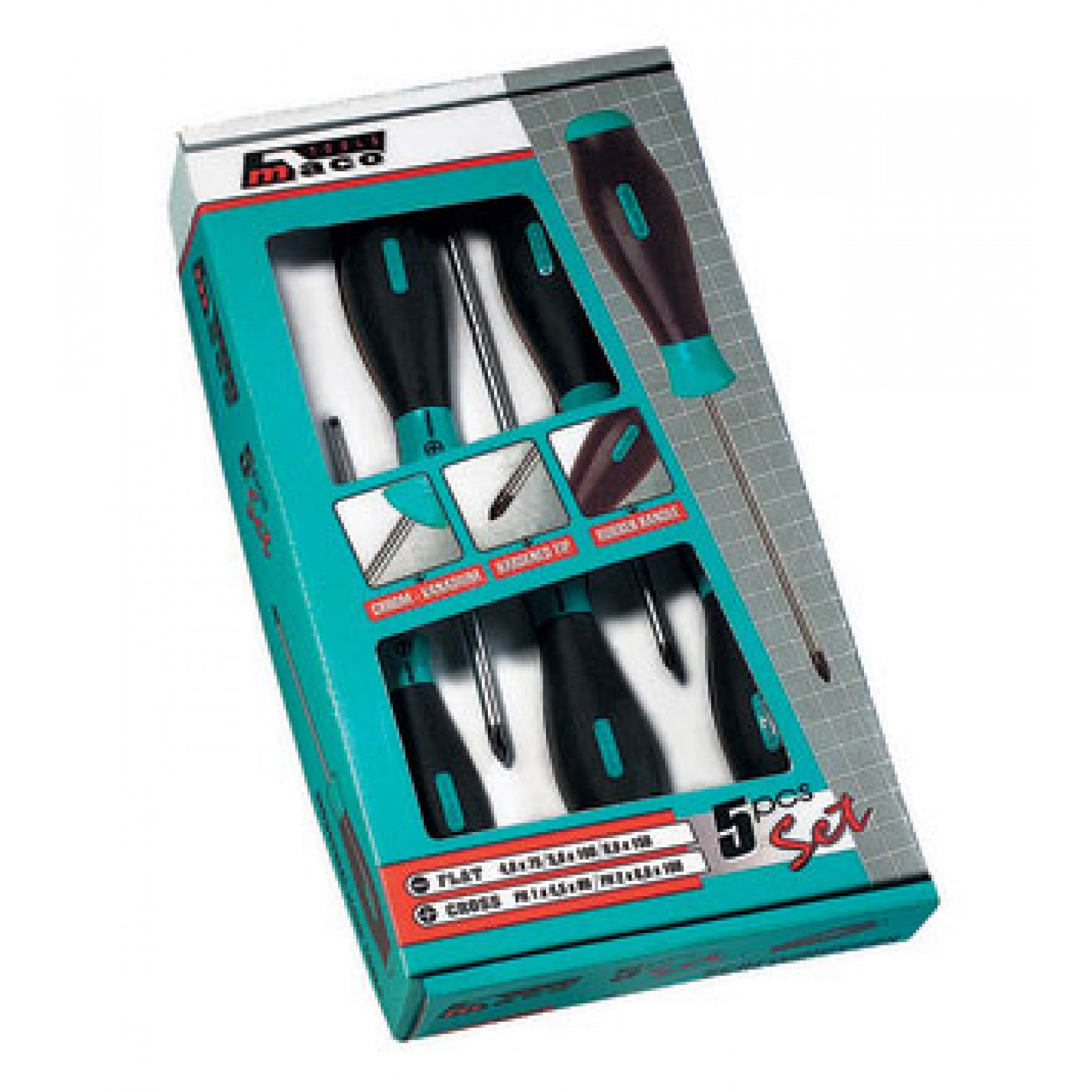 ΣΕΤ ΚΑΤΣΑΒΙΔΙΑ MACO 5τεμ.86605Κατσαβίδια